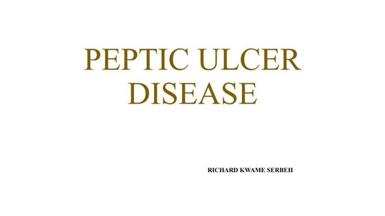 Peptic ulcer | PPT