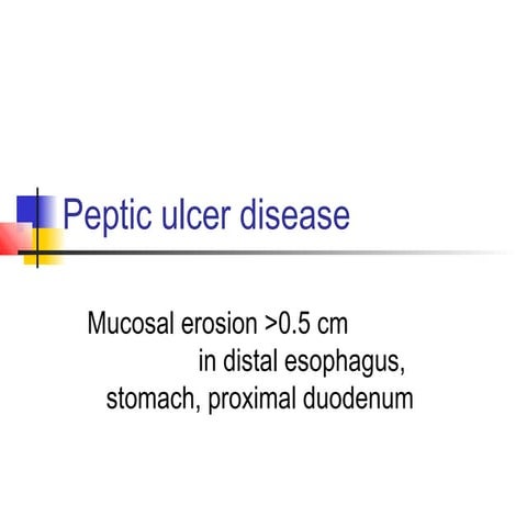 Peptic ulcer disease | PPT