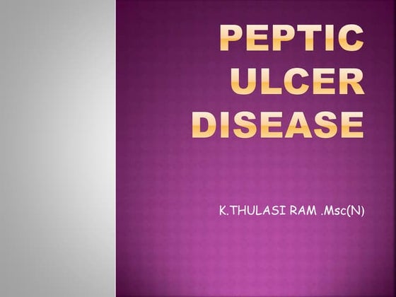 Peptic ulcer disease | PPT