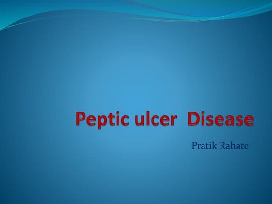 Peptic Ulcer Disease Ppt