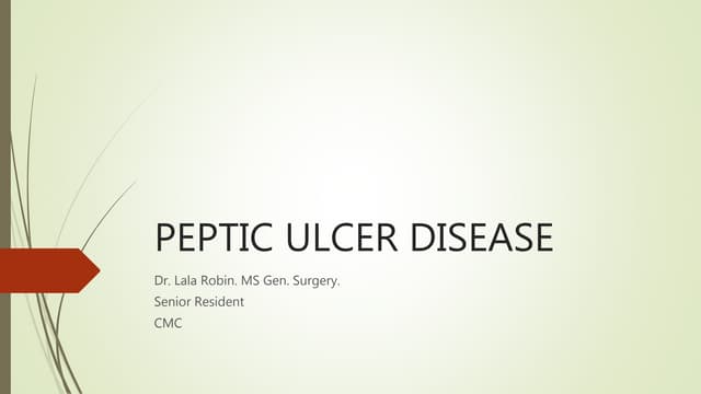 Radiological approach to gastric ulcer disease | PPTX
