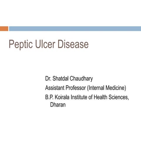 Peptic ulcer | PPT