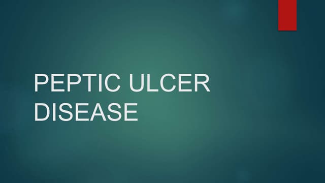 Management of Acute Exacerbation of Peptic Ulcer Disease (PUD) | PDF