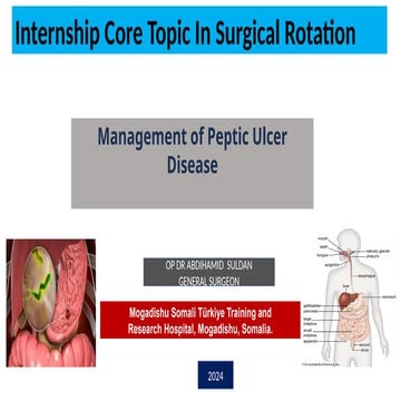 Peptic ulcer disease Very important topic for undergraduate I peptic ...