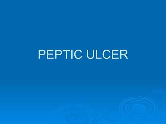 PEPTIC ULCER Treatment according Ayurved | PPT