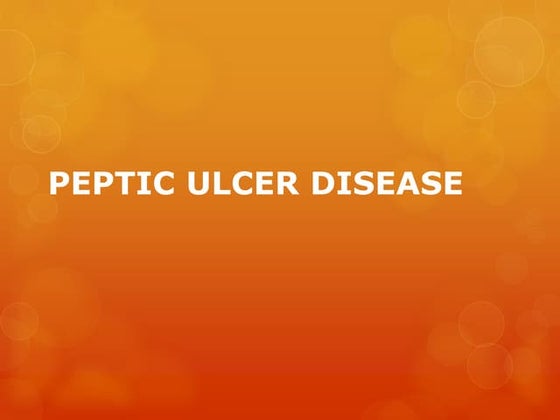 Peptic ulcer | PPT
