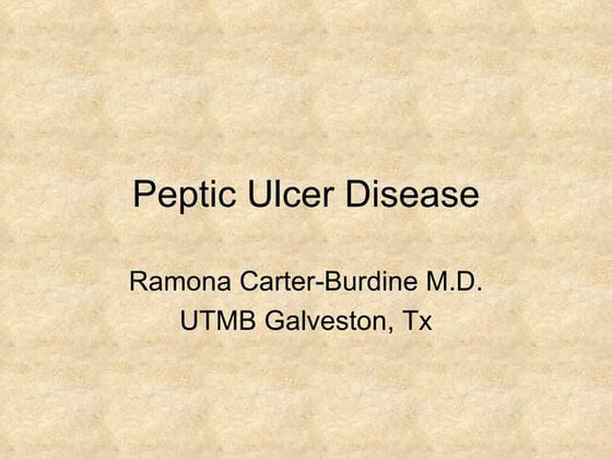 Peptic ulcer disease | PPT