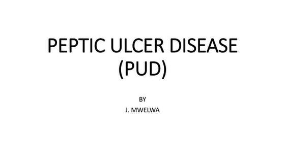 Peptic ulcer disease | PPT