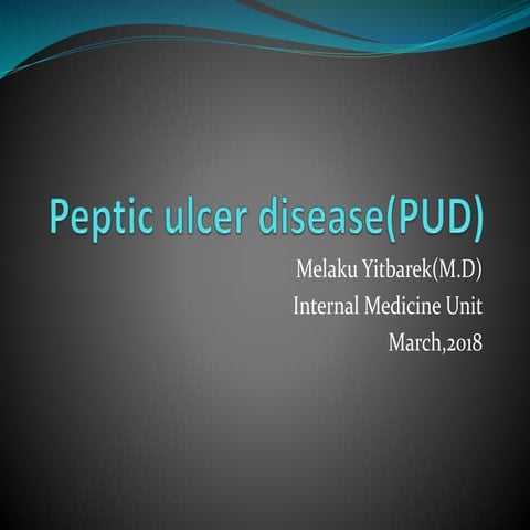 Peptic ulcer | PPT