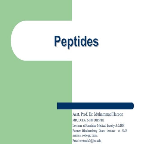 Peptides (Biochemistry) | PPT
