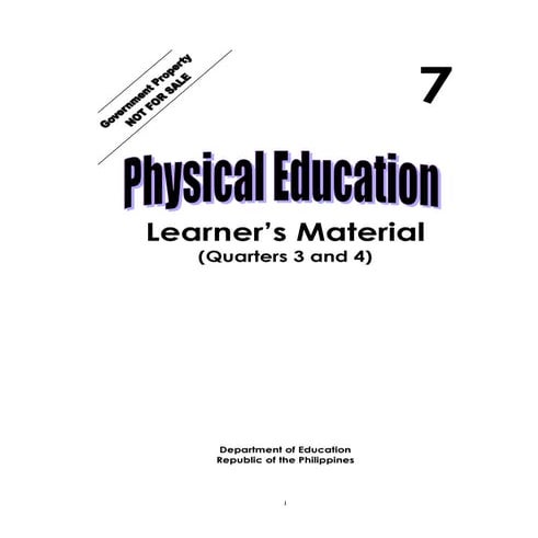 K TO 12 GRADE 7 LEARNING MODULE IN PHYSICAL EDUCATION (Q3-Q4) | PDF