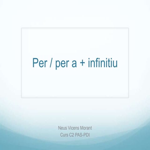 Per per a | PPTX