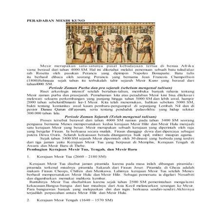Peradaban mesir kuno | PDF