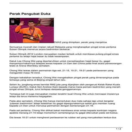 Perak Pengubat Duka | PDF