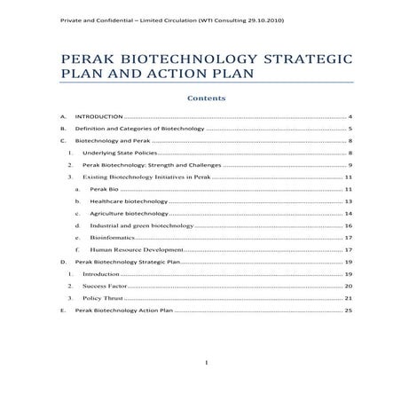 Perak biotechnology masterplan-8th | PDF