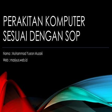 Merakit komputer sesuai dengan SOP | PDF