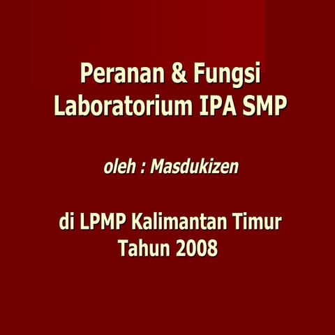 Peran fungsi-laboratorium-ipa | PPT