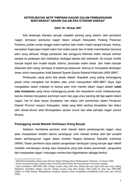 Pidato pasambahan siriah carano | DOC