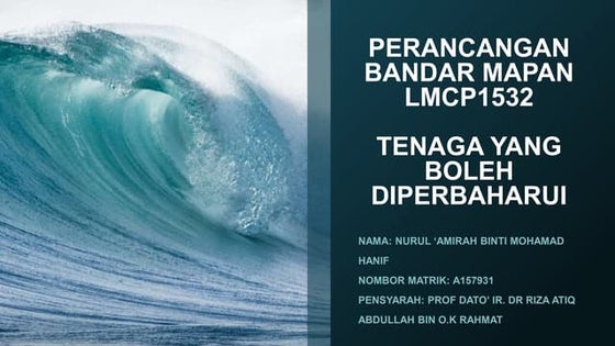 Tugasan bahagian 8 Tenaga yang Boleh Diperbaharui | PPT