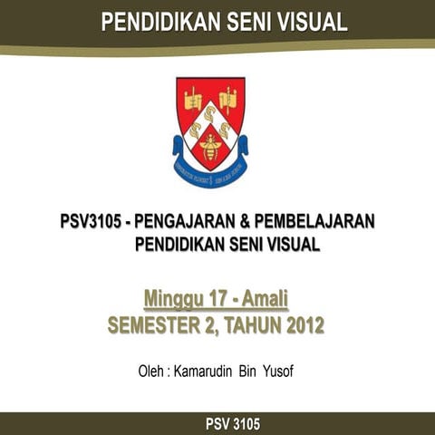 Perancangan p&p psv kbsr m17 b | PPTX
