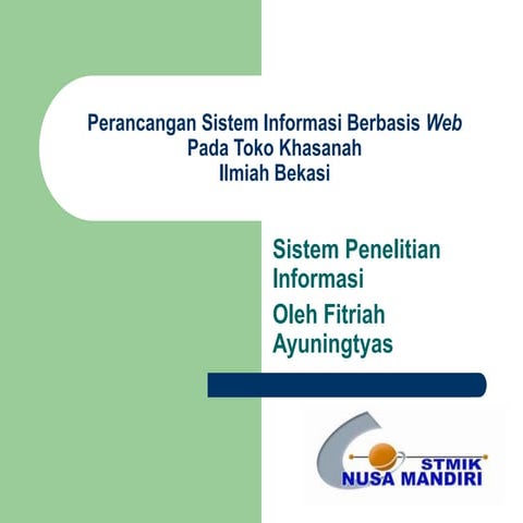 Perancangan sistem informasi berbasis web | PPT