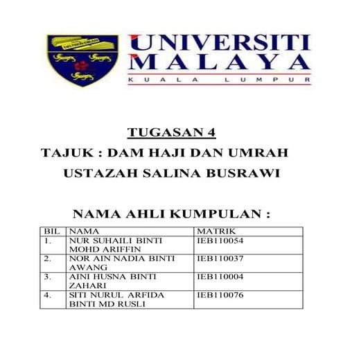 PERANCANGAN TUGASAN 4 | PDF