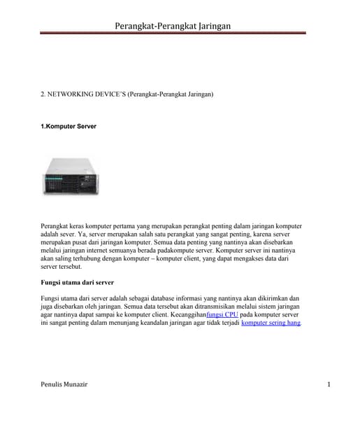 MENGENAL JARINGAN KOMPUTER SERTA JENIS-JENIS JARINGAN | PPTX