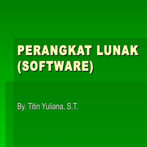 Perangkat Lunak | PPT