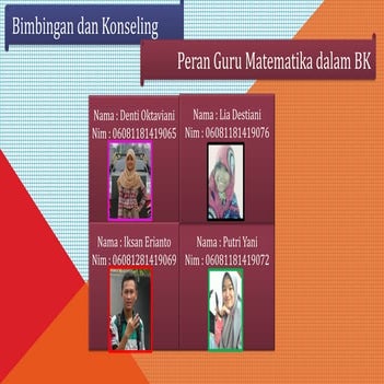Peran guru matematika dalam bk | PPTX