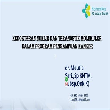 Peran Kedokteran Nuklir dan Teranostik Molekuler dalam Program (dr ...