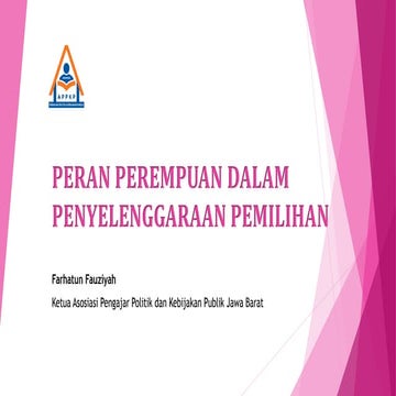 peran perempuan dalam penyelenggaraan pemilihan2024.ppt