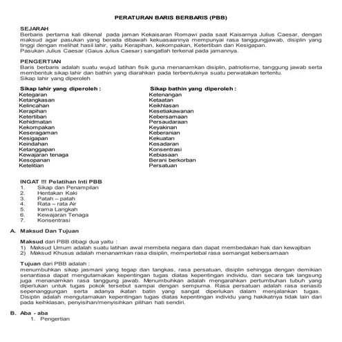 Peraturan baris berbaris | DOCX