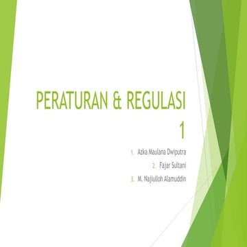 Peraturan & regulasi 2 | PPTX