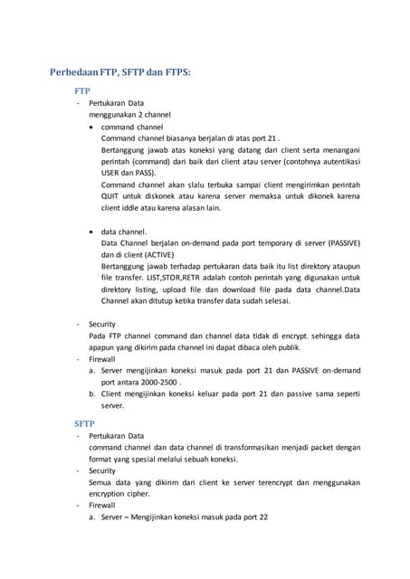 Laporan Praktikum FTP, FTPS, SFTP | PDF