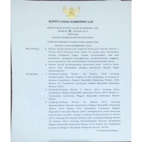 Perbub 44 th 2018 bpd | PDF