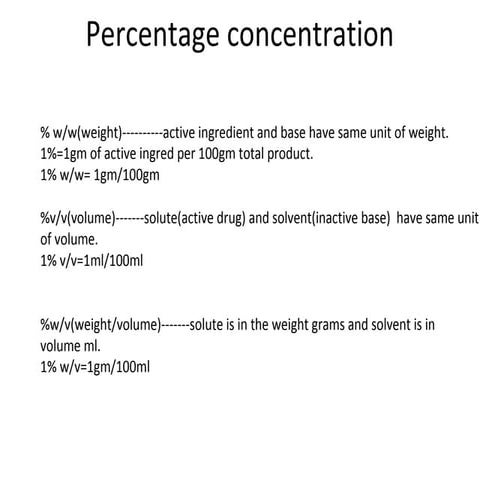 Perc concentration | PPT