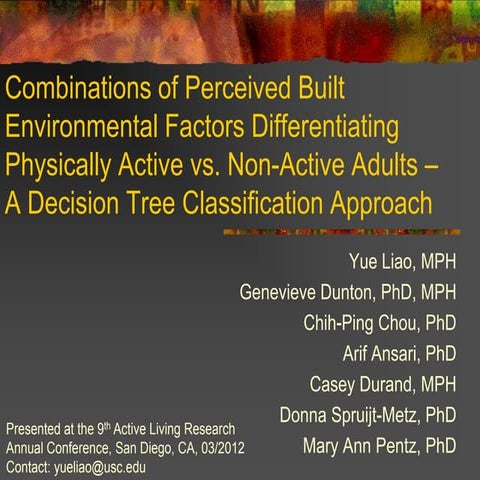 Combinations of Perceived Built Environmental Factors - A Decision Tree ...