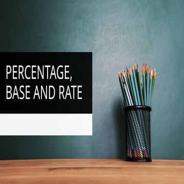 PERCENTAGE, BASE AND RATE LESSON MATH 6.pptx