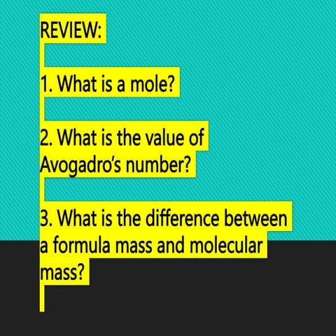 PERCENTAGE COMPOSITION, EMPIRICAL AND MOLECULAR FORMULAS.ppt