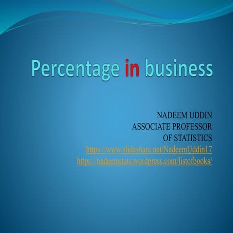 Percentage in business | PPTX