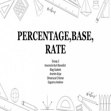 PERCENTAGERATE-AND-BASE-group-2 ppt presentation | PPT