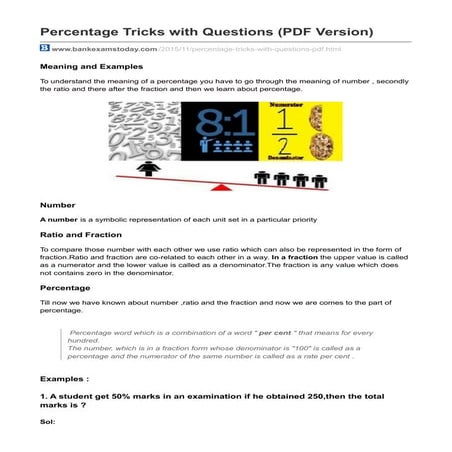 Solve Percentages | PDF