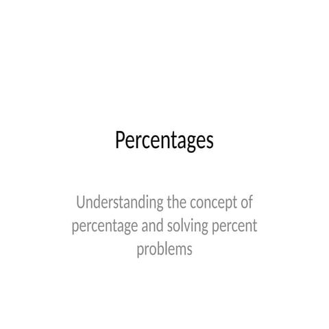 Percentages | PPTX