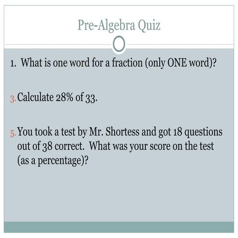 Percent Of Change | PPT