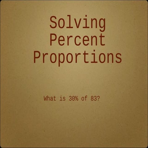 Percentproportion | PPT