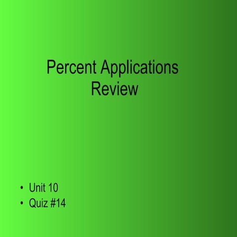 Percent Review | PPS
