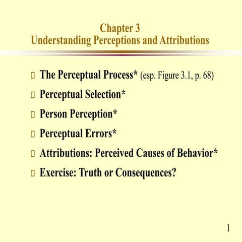 Percep and attribution 1 | PPT