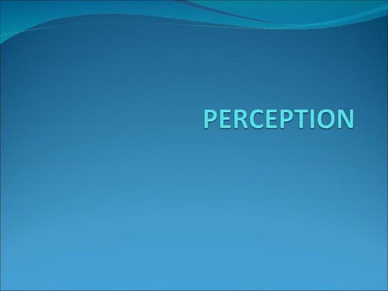 Visual perception 1 | PPT