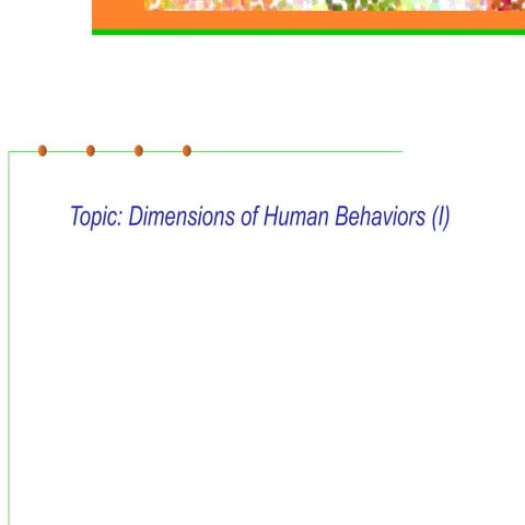 PERCEPTION of psychology: Dimension of Human Behaviors | PPT