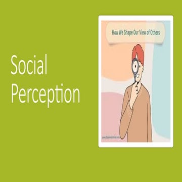 Social perception & attribution | PPTX